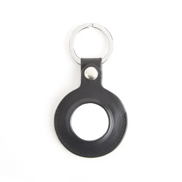 ROYCE NEW YORK Air Tag Holder Key Chain - Black