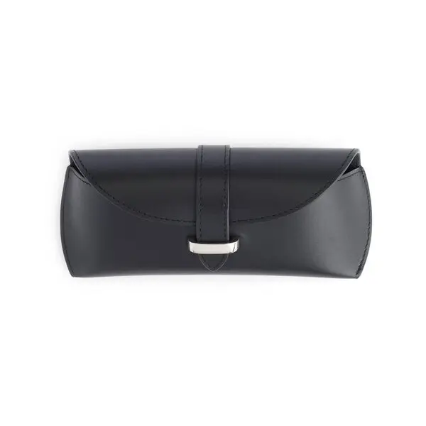 ROYCE NEW YORK Luxe Leather Eyeglass Case - Navy