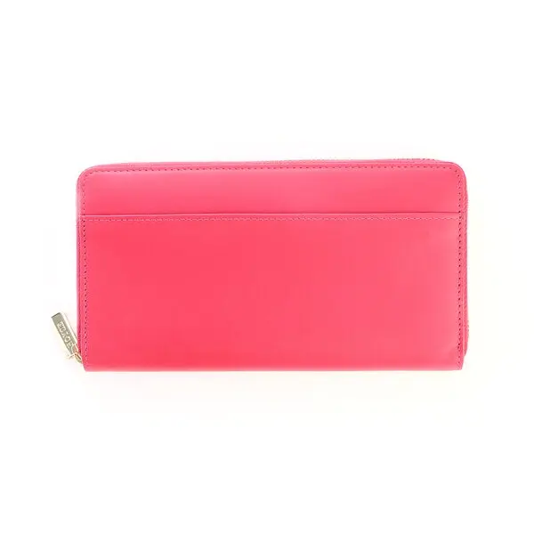 ROYCE NEW YORK Rfid Blocking Continental Zip Wallet - Wildberry