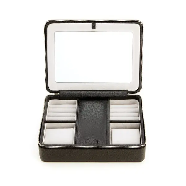 ROYCE NEW YORK Large Jewelry Box With Mirror - Black