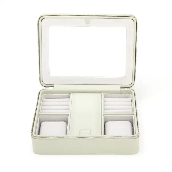 ROYCE NEW YORK Large Jewelry Box With Mirror - Sage