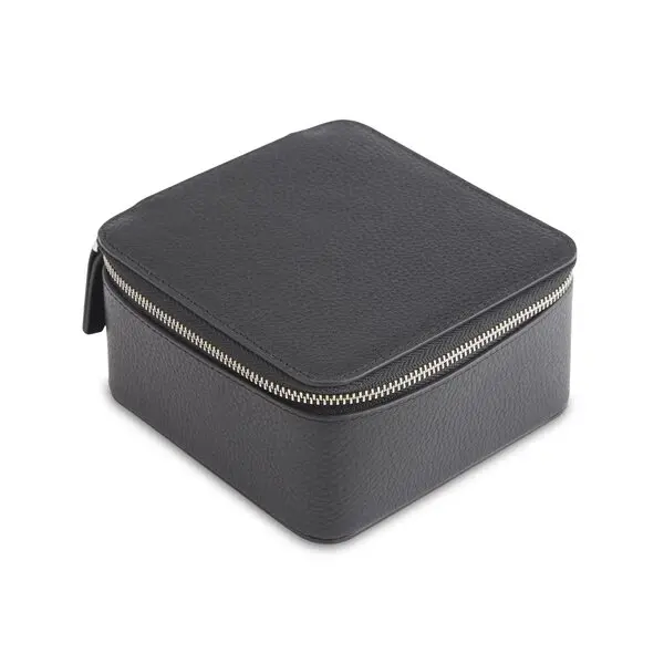 ROYCE NEW YORK Travel Jewelry Case With Removable Pouches - Black
