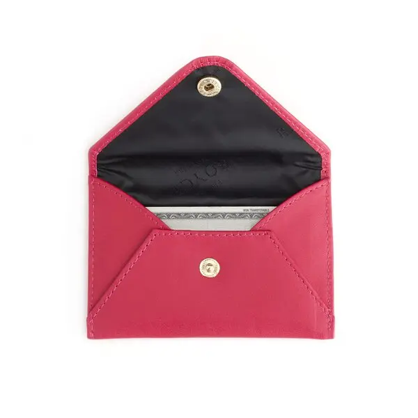ROYCE NEW YORK Envelope Card Holder - Magenta