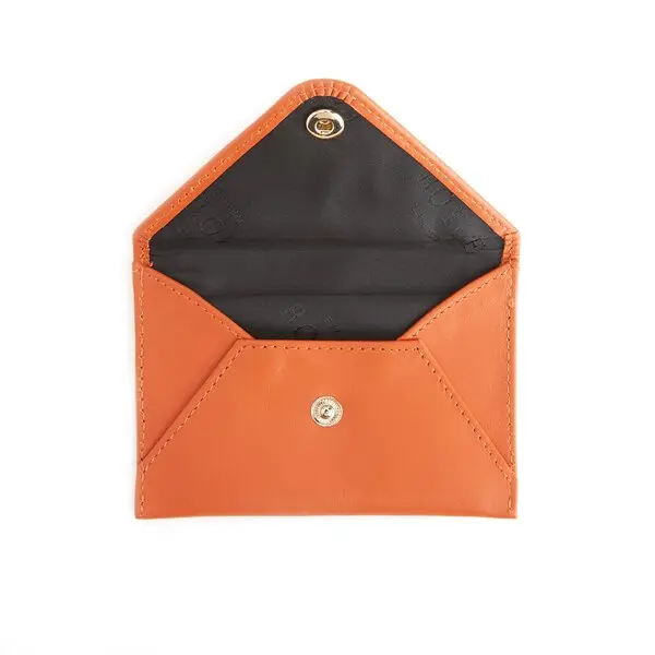 ROYCE NEW YORK Envelope Card Holder - Orange