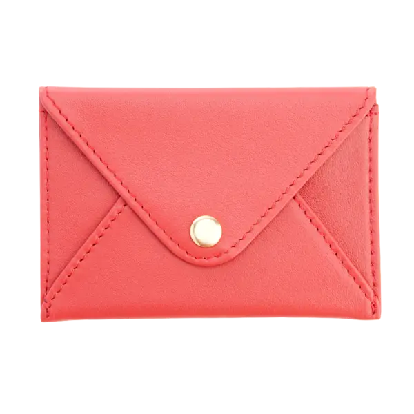 ROYCE NEW YORK Envelope Card Holder - Red