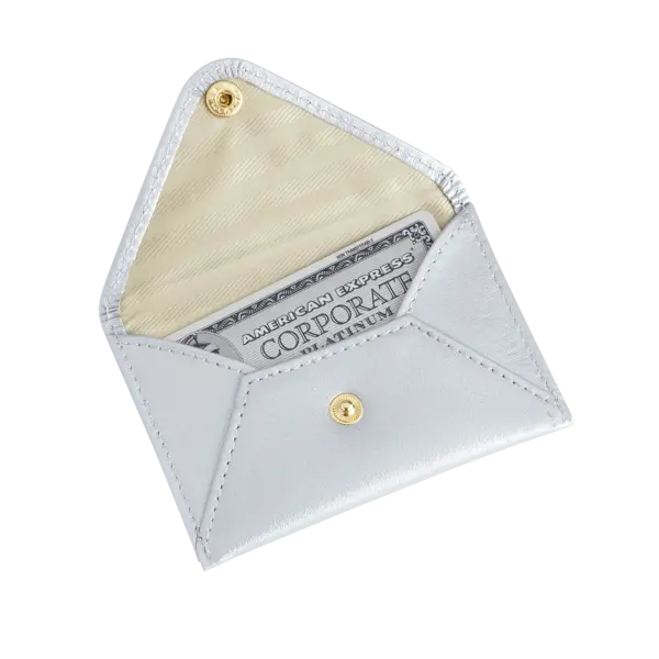 ROYCE NEW YORK Envelope Card Holder - Silver