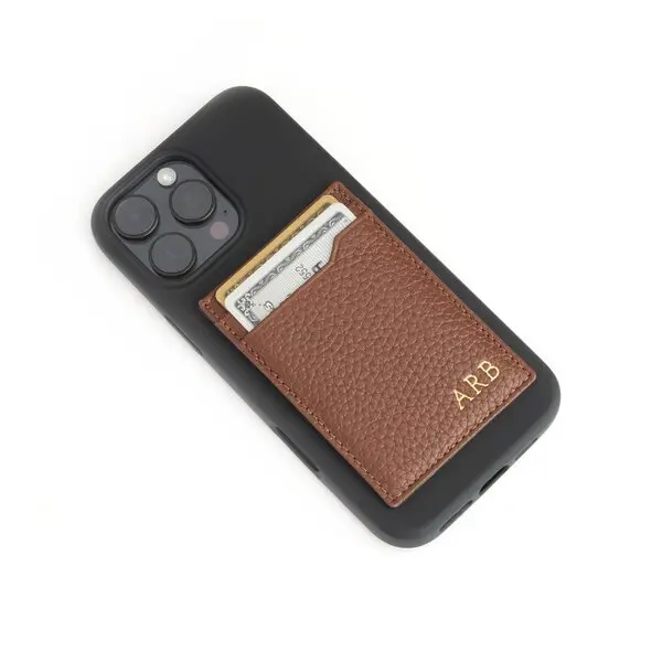 ROYCE NEW YORK Stick On Phone Card Sleeve Rfid Blocking - Blue