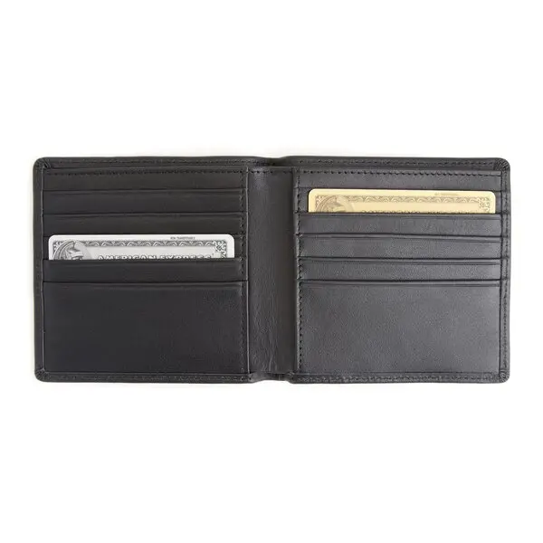 ROYCE NEW YORK Rfid Blocking Bifold Wallet - Black