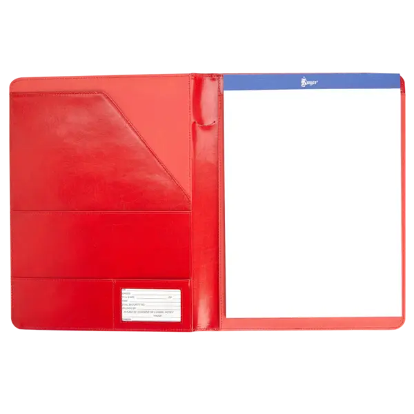 ROYCE NEW YORK Executive Writing Portfolio Organizer - Red
