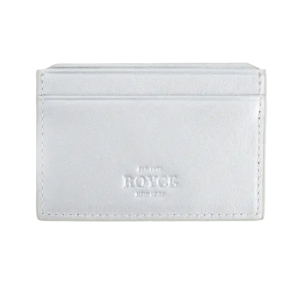 ROYCE NEW YORK Rfid Blocking Credit Card Case - Silver