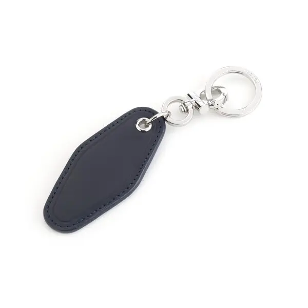 ROYCE NEW YORK Vintage Leather Hotel Style Keychain - Blue