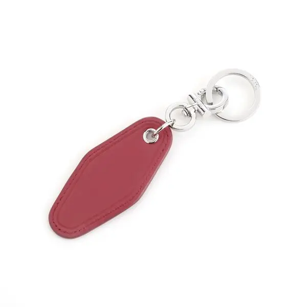 ROYCE NEW YORK Vintage Leather Hotel Style Keychain - Red