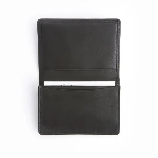 ROYCE NEW YORK Business Card Holder Wallet - Black