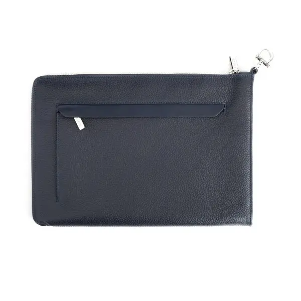 ROYCE NEW YORK Zippered Portfolio Organizer - Blue