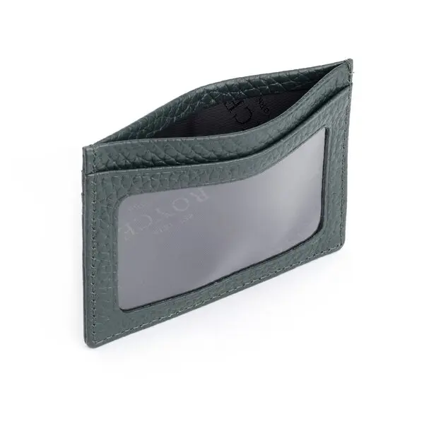 ROYCE NEW YORK Rfid Blocking Credit Card Case - Blue
