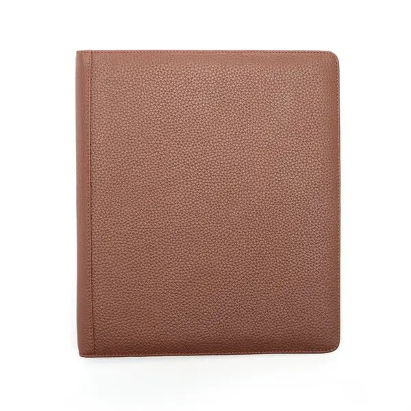 ROYCE NEW YORK Script Holder Ring Binder - Tan