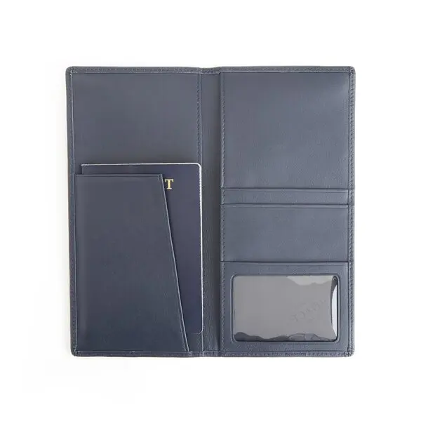 ROYCE NEW YORK Rfid Blocking Travel Organizer - Blue