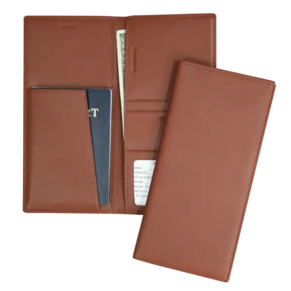ROYCE NEW YORK Rfid Blocking Travel Organizer - Tan