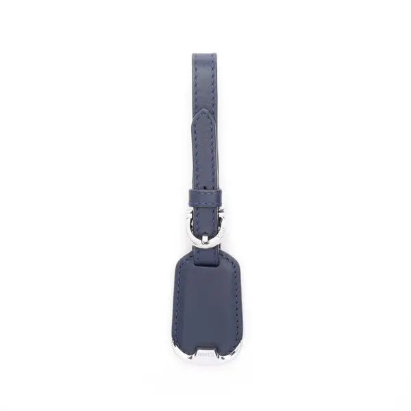 ROYCE NEW YORK American Nappa Leather Bag Tag With Silver-tone Hardware - Blue
