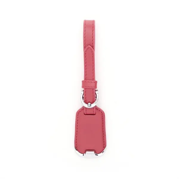 ROYCE NEW YORK American Nappa Leather Bag Tag With Silver-tone Hardware - Red