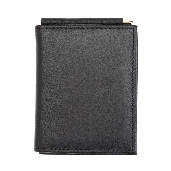 ROYCE NEW YORK Credit Card Wallet With Money Clip - Black