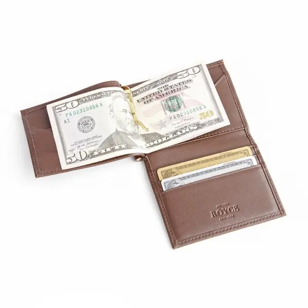 ROYCE NEW YORK Credit Card Wallet With Money Clip - Coco