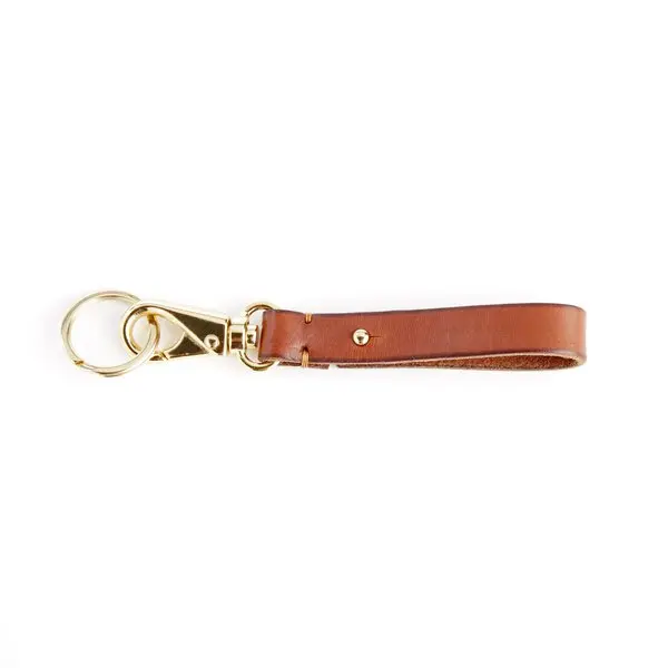 ROYCE NEW YORK Valet Snap Key Chain - Tan