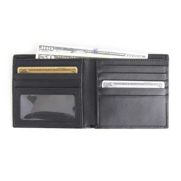 ROYCE NEW YORK Double Id Bifold Wallet - Black