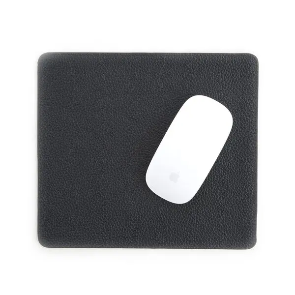 ROYCE NEW YORK Pebble Grain Leather Mousepad - Black