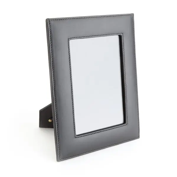 ROYCE NEW YORK 5" X 7" Leather Picture Frame - Black