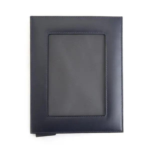 ROYCE NEW YORK 5" X 7" Leather Picture Frame - Blue
