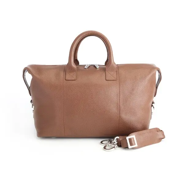 ROYCE NEW YORK Executive Overnight Travel Duffel Bag - Tan