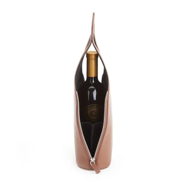 ROYCE NEW YORK Leather Wine And Champagne Bottle Tote Bag - Blue