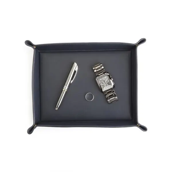 ROYCE NEW YORK Large Catchall Valet Tray - Blue