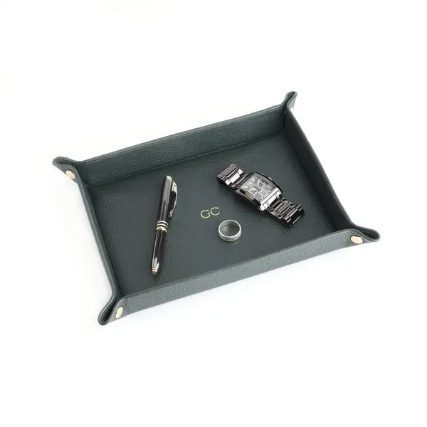 ROYCE NEW YORK Large Catchall Valet Tray - Red
