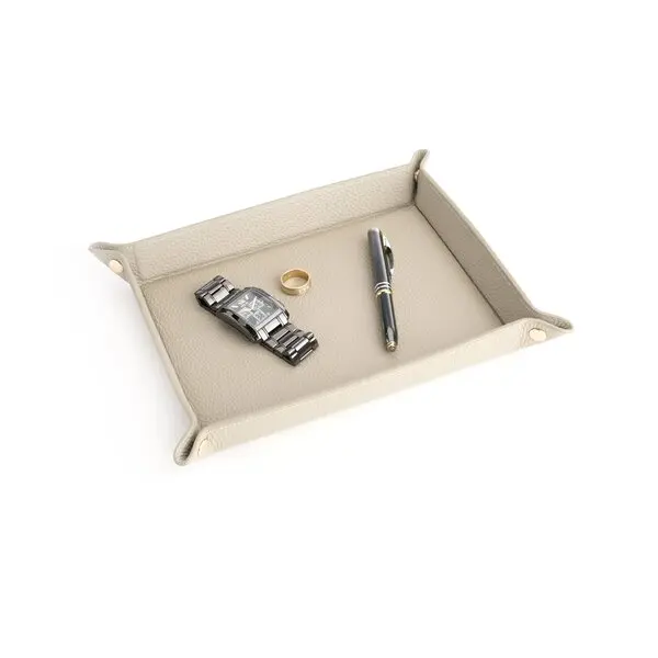 ROYCE NEW YORK Large Catchall Valet Tray - Red