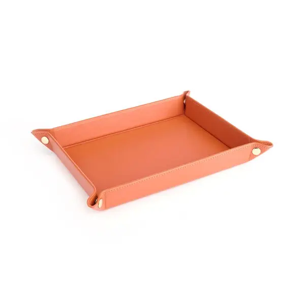 ROYCE NEW YORK Large Catchall Valet Tray - Red