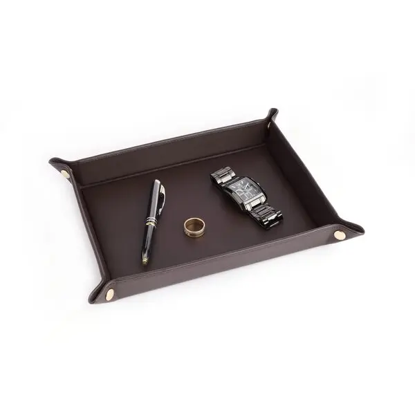 ROYCE NEW YORK Large Catchall Valet Tray - Red