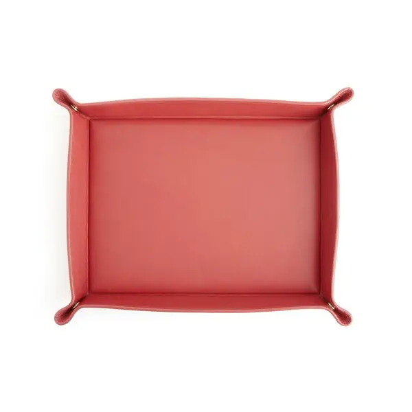 ROYCE NEW YORK Large Catchall Valet Tray - Red