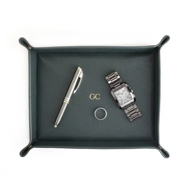 ROYCE NEW YORK Large Catchall Valet Tray - Taupe
