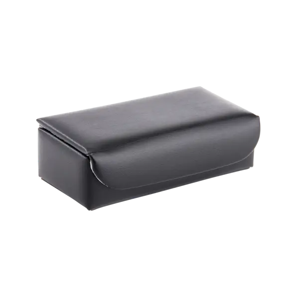 ROYCE NEW YORK Leather Cufflink Case - Black