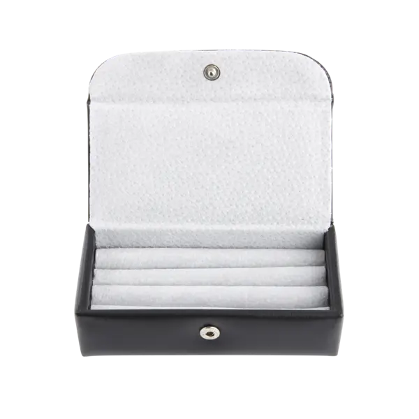 ROYCE NEW YORK Leather Cufflink Case - Black