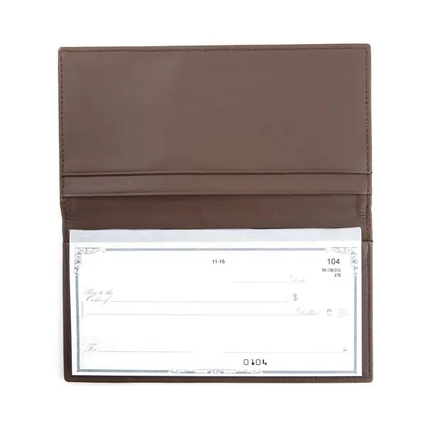 ROYCE NEW YORK Checkbook Cover - Coco