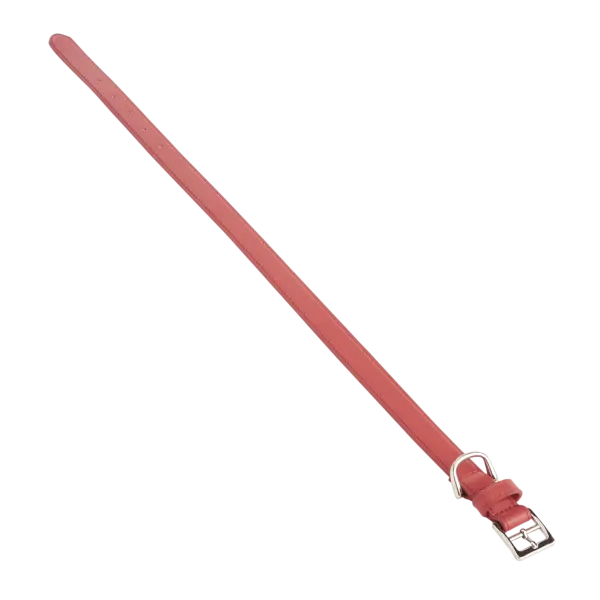 ROYCE NEW YORK Small Leather Dog Collar With Monogram Personalization - Red