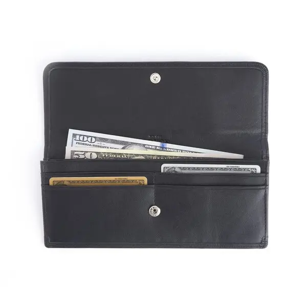 ROYCE NEW YORK Rfid Blocking Clutch Wallet - Black