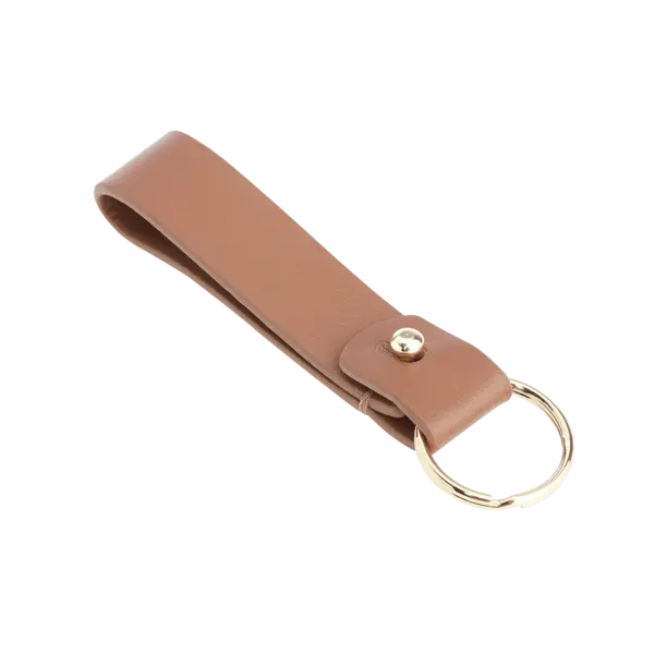 ROYCE NEW YORK Classic Valet Keychain - Tan