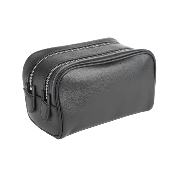 ROYCE NEW YORK Double Zip Toiletry Bag - Black