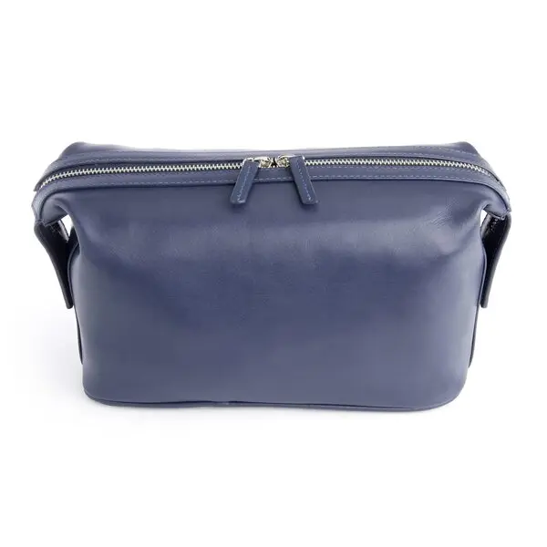 ROYCE NEW YORK Leather Toiletry Bag - Blue