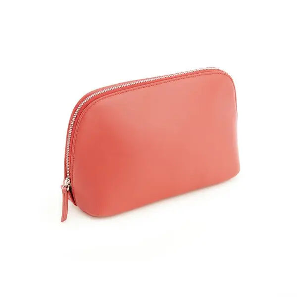 ROYCE NEW YORK Large Leather Cosmetic And Travel Bag - Red