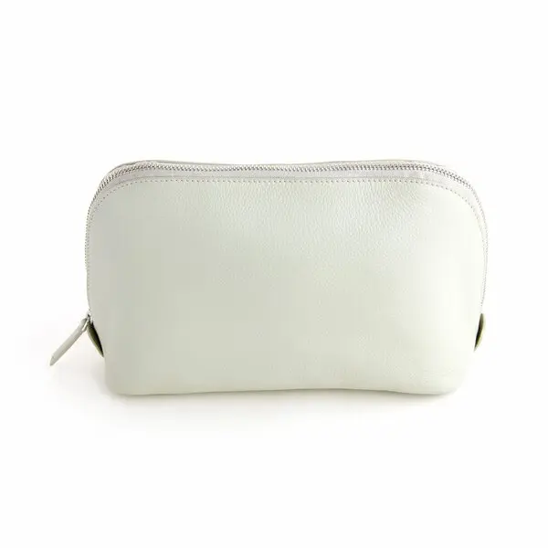 ROYCE NEW YORK Large Leather Cosmetic And Travel Bag - Sage